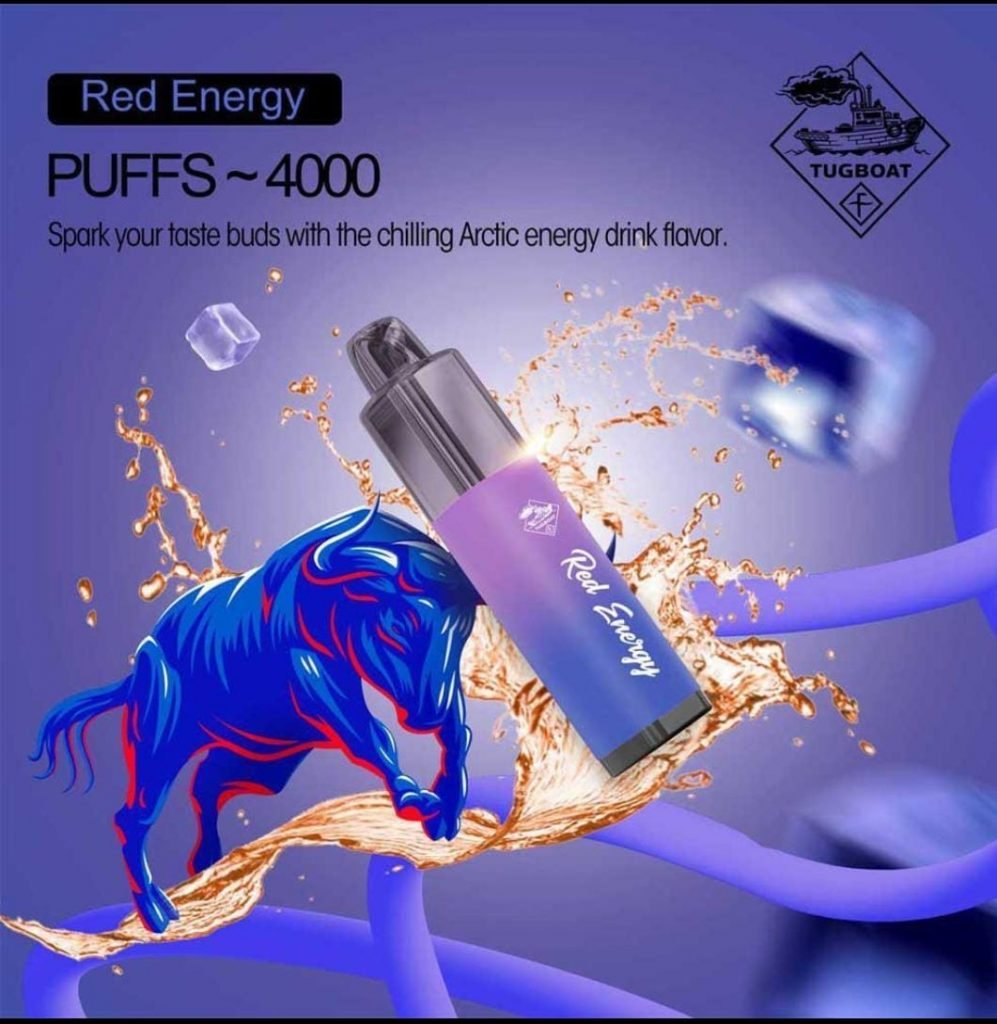 Tugboat Mega Flow Red Energy 4000 Puffs - Dubai Vape Point | Premium ...