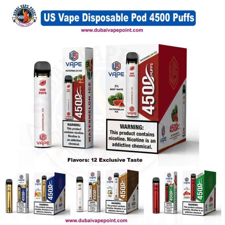 US Vape Disposable Pod 4500 Puffs | Disposable 4500 Puffs